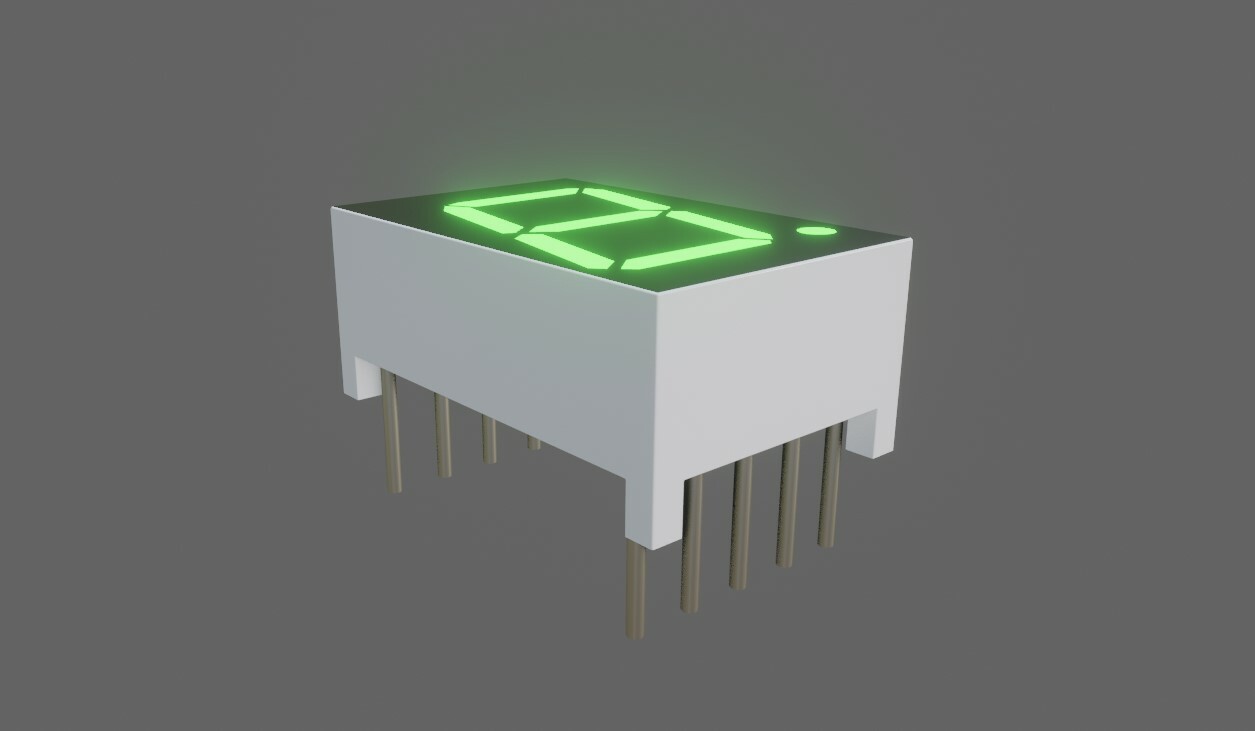 ArtStation - Display 7 segments - Electronics Parts Low-poly 3D model ...