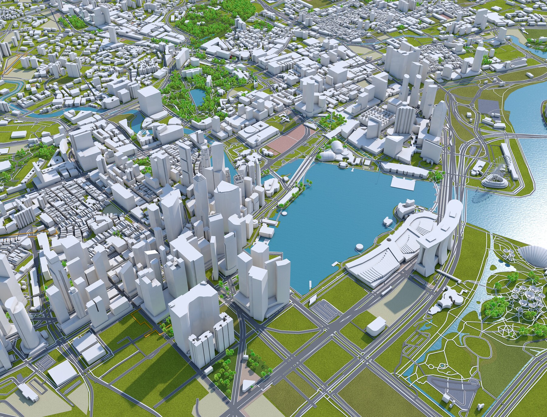 ArtStation - Singapore City 3D Model | Resources