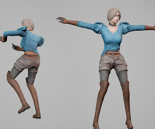 ArtStation - Cartoon Girl - Game Ready | Game Assets