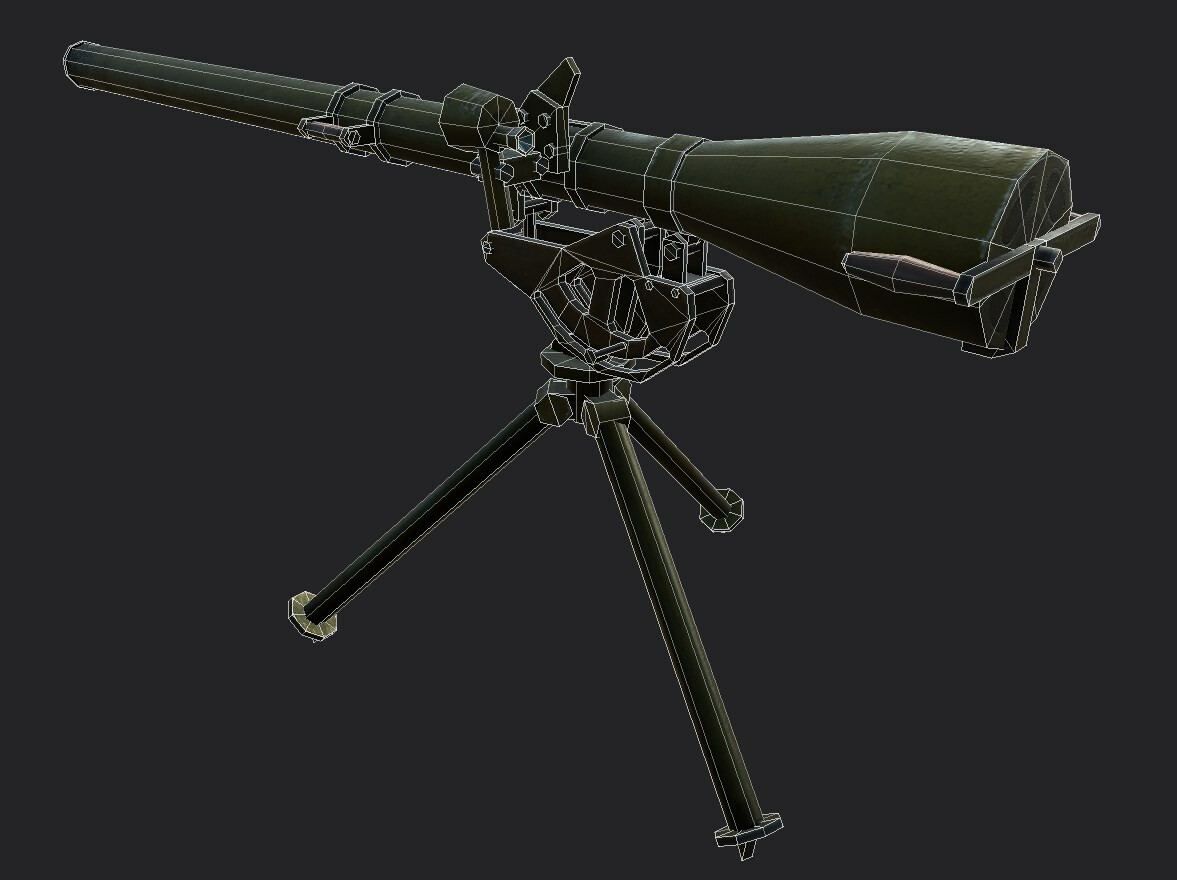 ArtStation - 75-mm recoilless gun M-20 | Game Assets