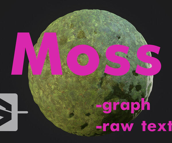 ArtStation - Moss Tileable Material with Substance Graph | Game Assets