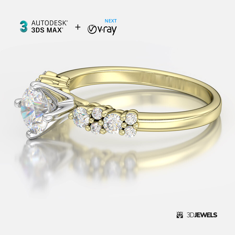 3DJewels - Jewelry 3D Rendering Scene Setup for 3ds Max with V-Ray Next