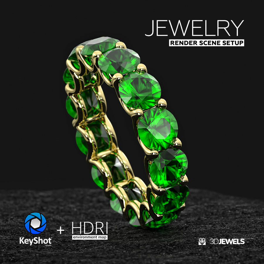 ArtStation - KeyShot 3D Rendering Jewelry Scene Setup On The Rock ...