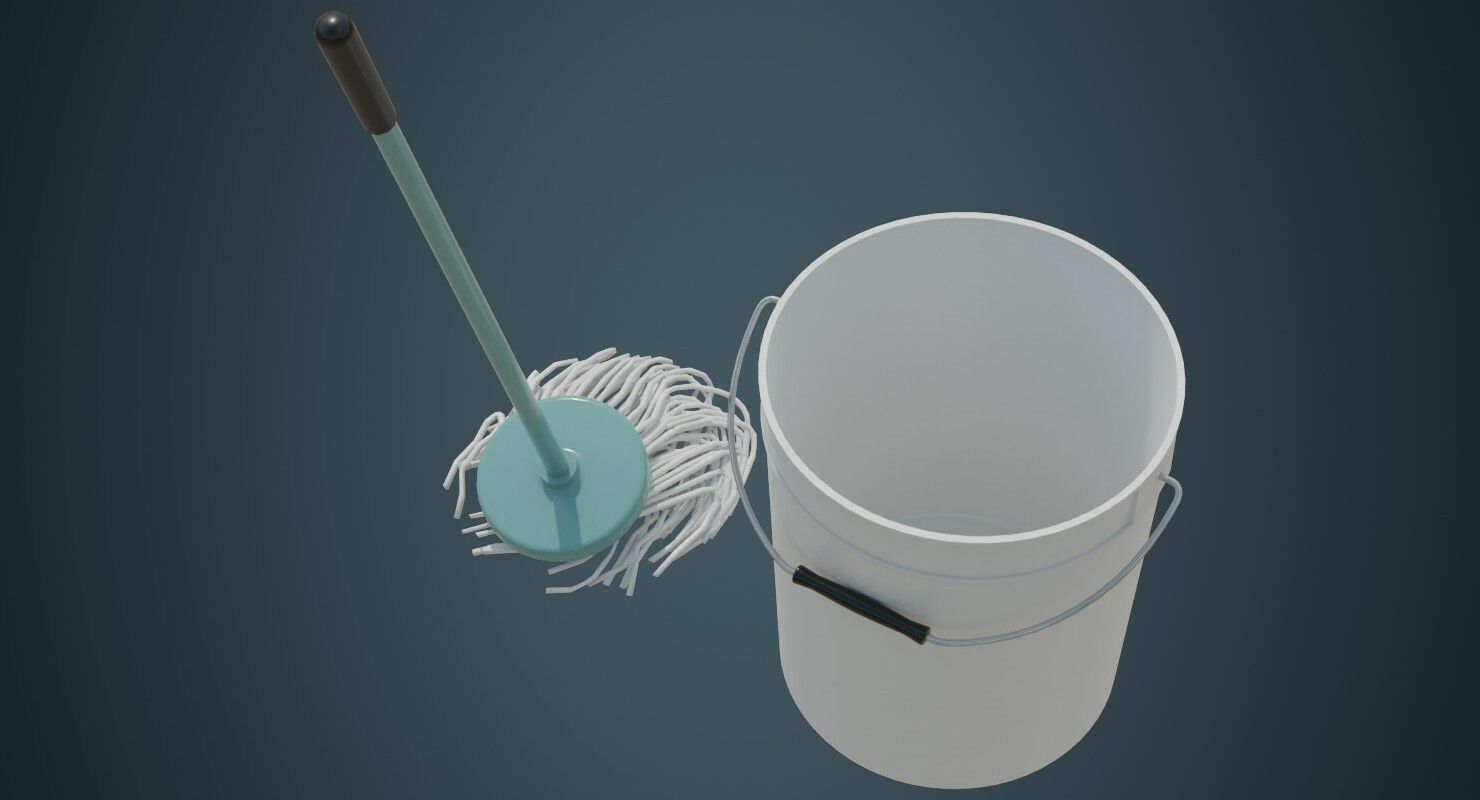 ArtStation - Bucket And Mop 1A | Game Assets