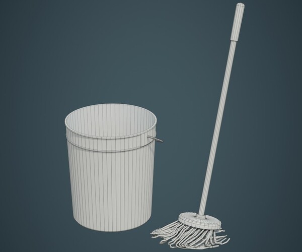 ArtStation - Bucket And Mop 1A | Game Assets