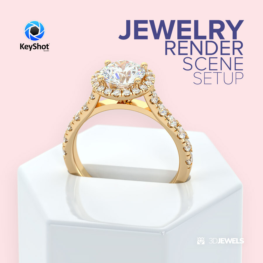 ArtStation - Jewelry Ring Holder 3D Model with KeyShot Rendering Scene Setup | Resources