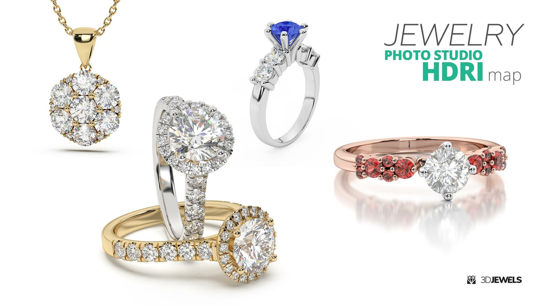 3DJewels - Photorealistic Studio HDRI Environment Map for 3D Jewelry ...