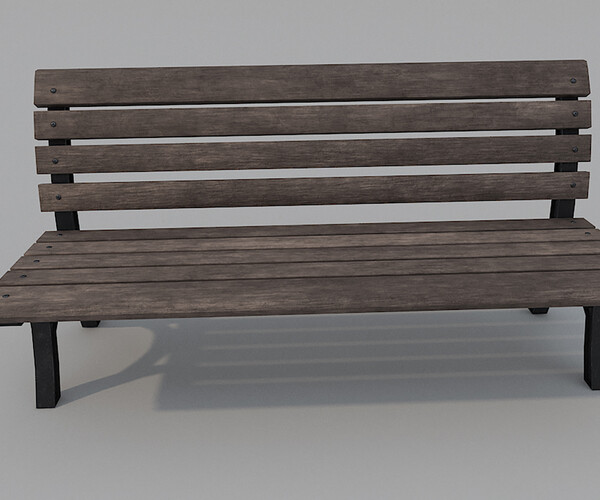 ArtStation - Street Bench Old | Game Assets