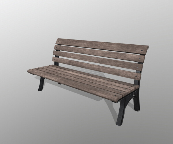 ArtStation - Street Bench Old | Game Assets