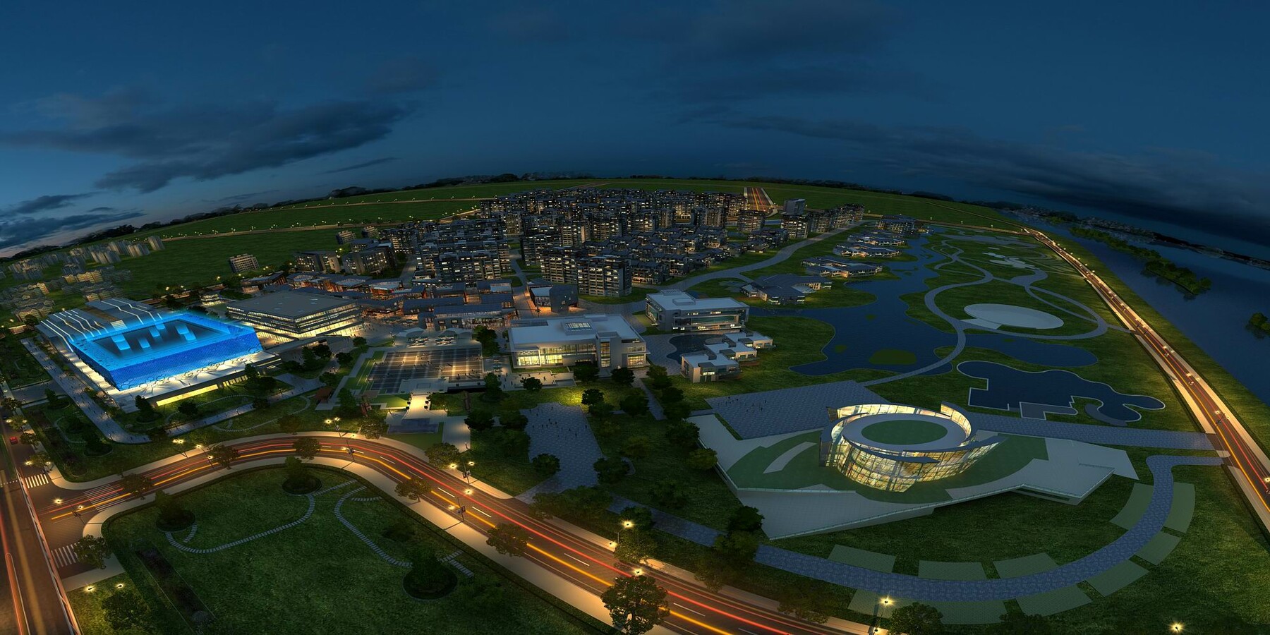 ArtStation - Night - Commercial Street - City | Resources