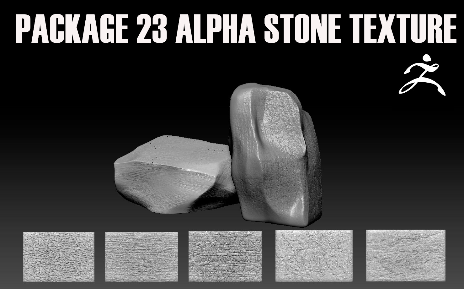 ArtStation - Package 23 ALPHA with stone texture. | Brushes