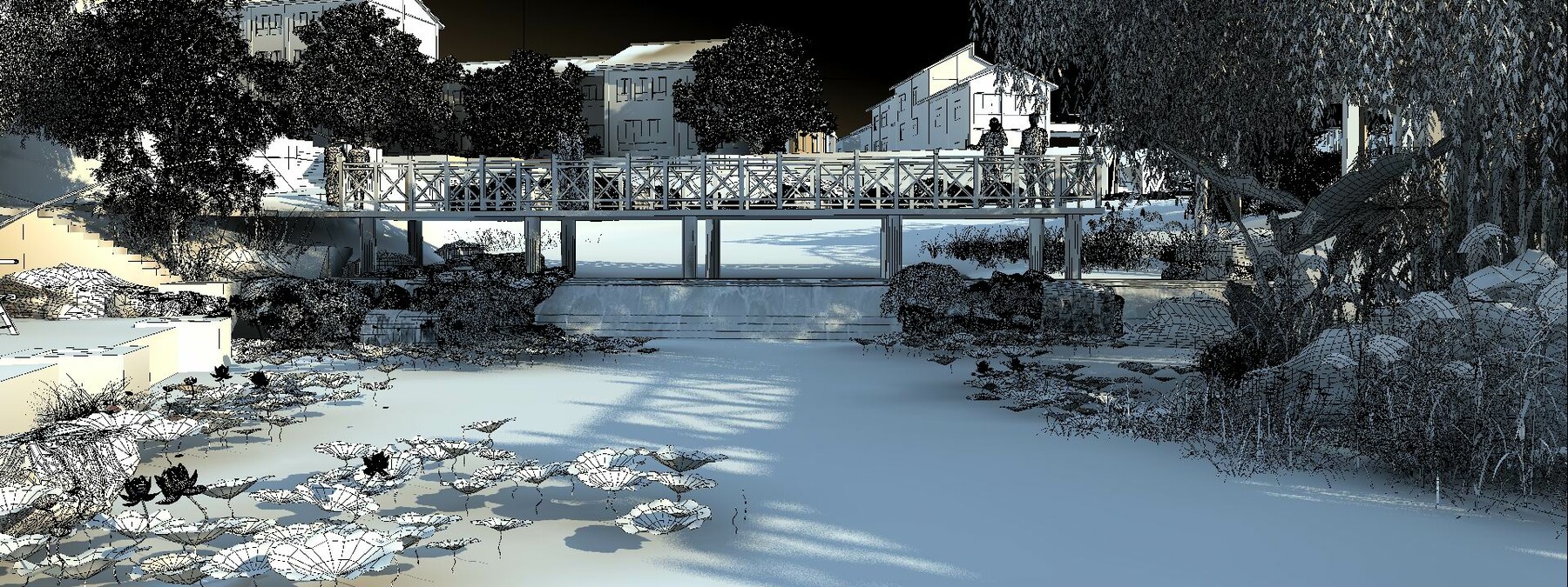 ArtStation - Villa Resort - Lake Bridge water 01 | Resources
