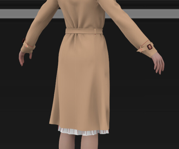 ArtStation - Double Breasted Coat Marvelous Designer project | Game Assets