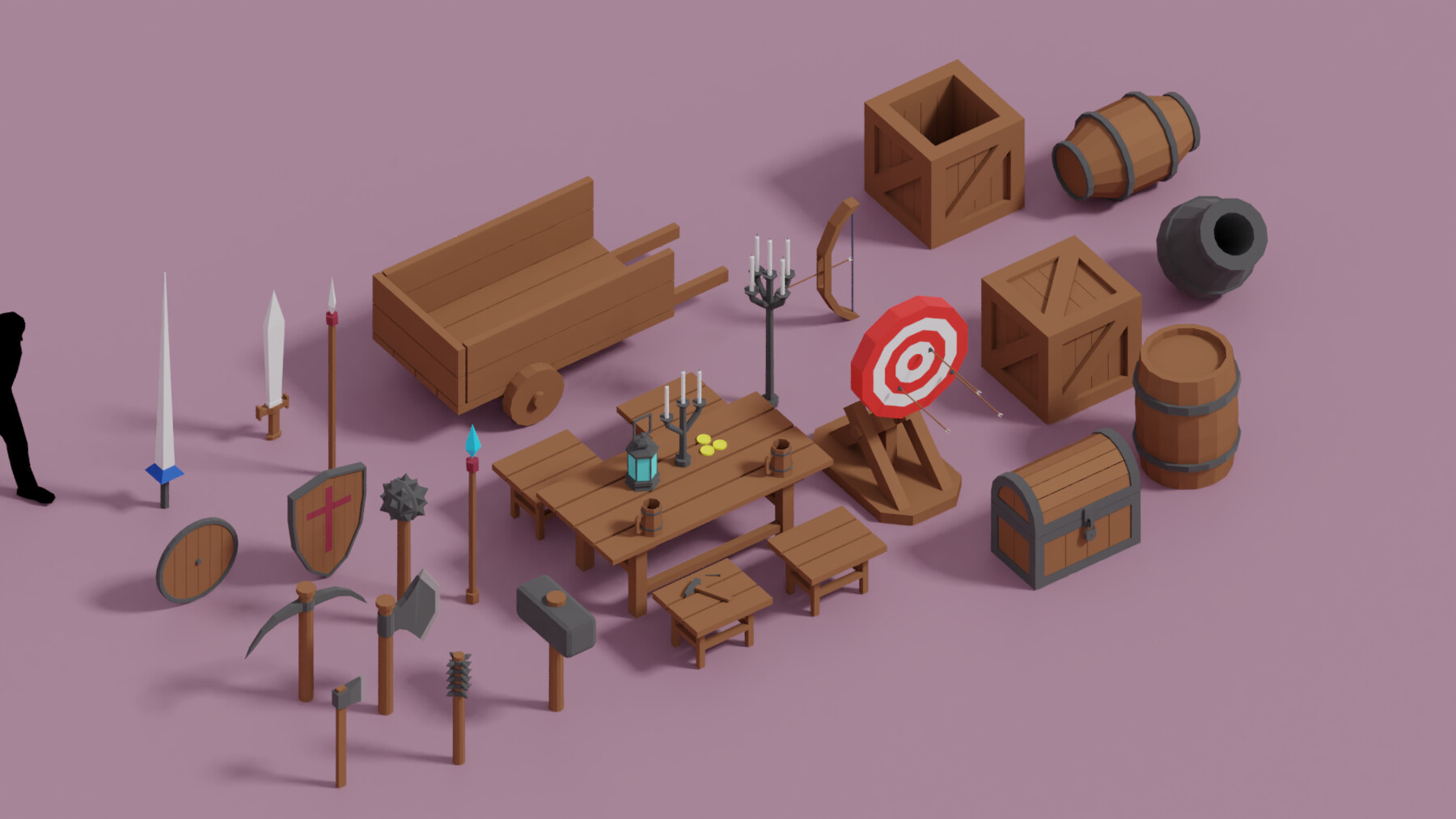 ArtStation - Medieval Props Package 3D model | Game Assets