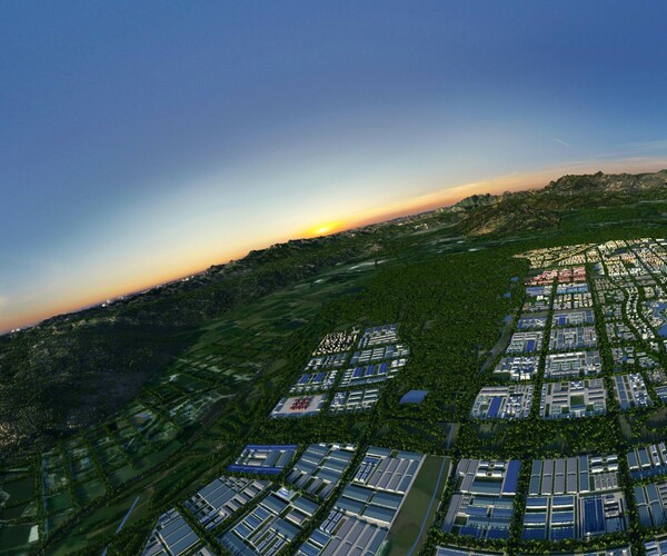 ArtStation - Urban Planning - Aerial View of a Large City | Resources