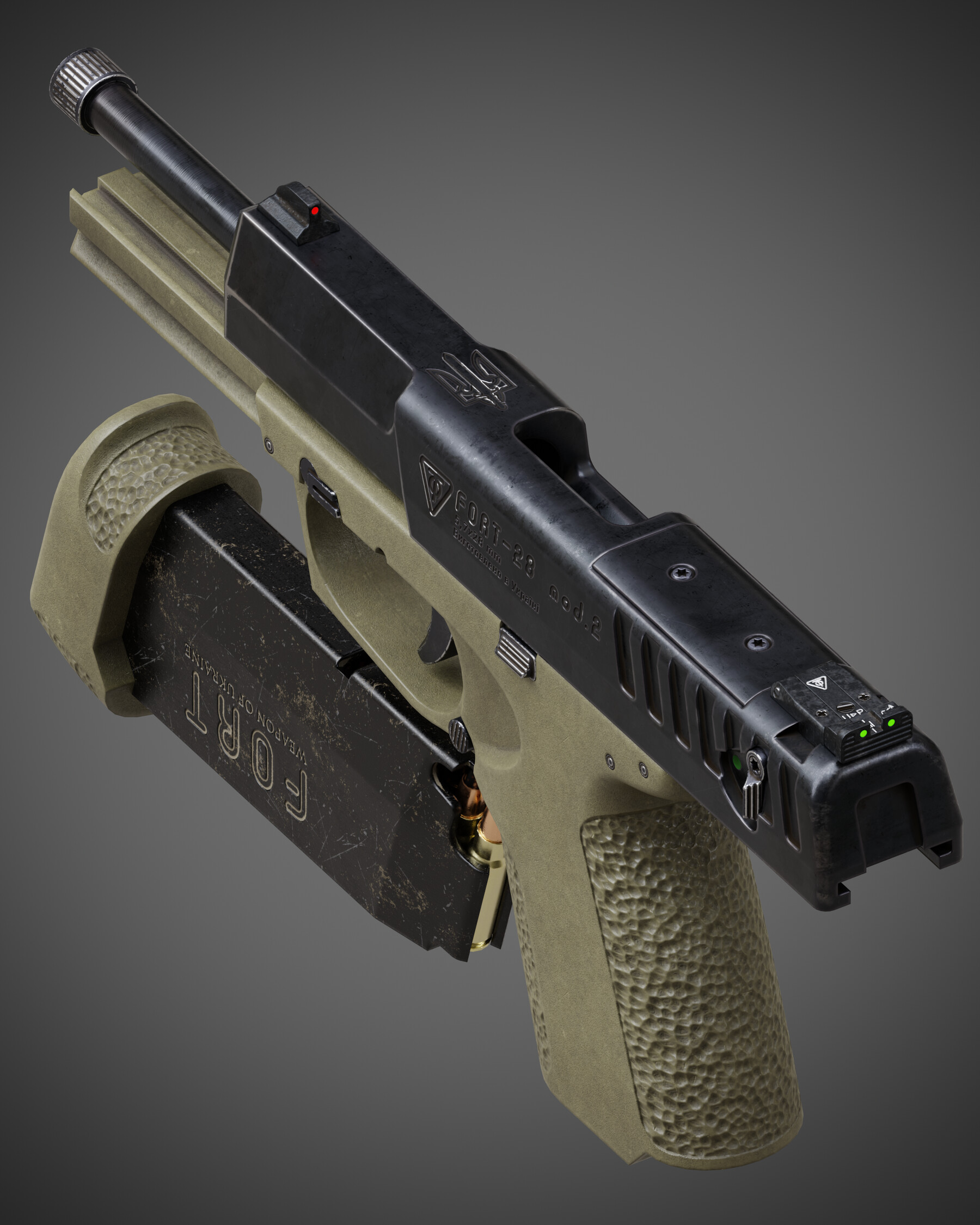 ArtStation - Pistol FORT-28 mod2 | Game Assets