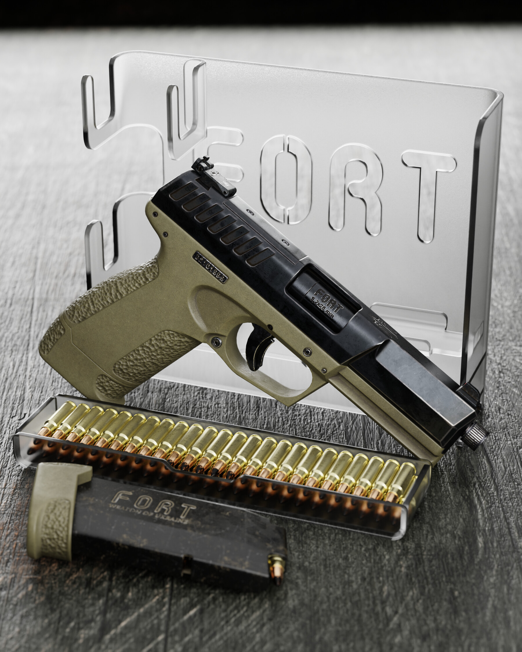 ArtStation - Pistol FORT-28 mod2 | Game Assets