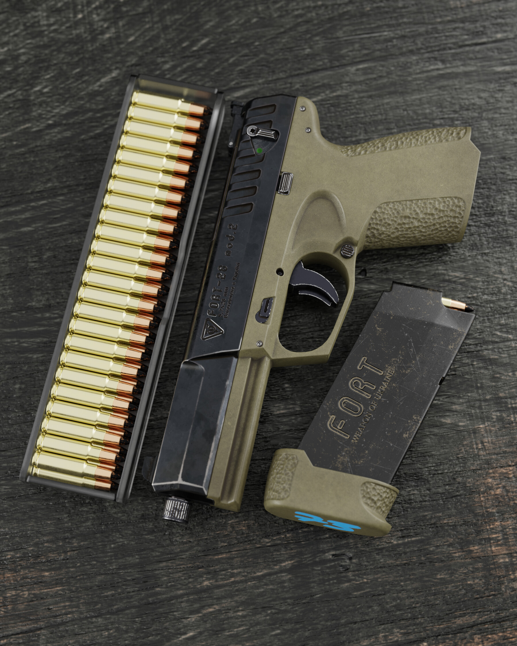 ArtStation - Pistol FORT-28 mod2 | Game Assets