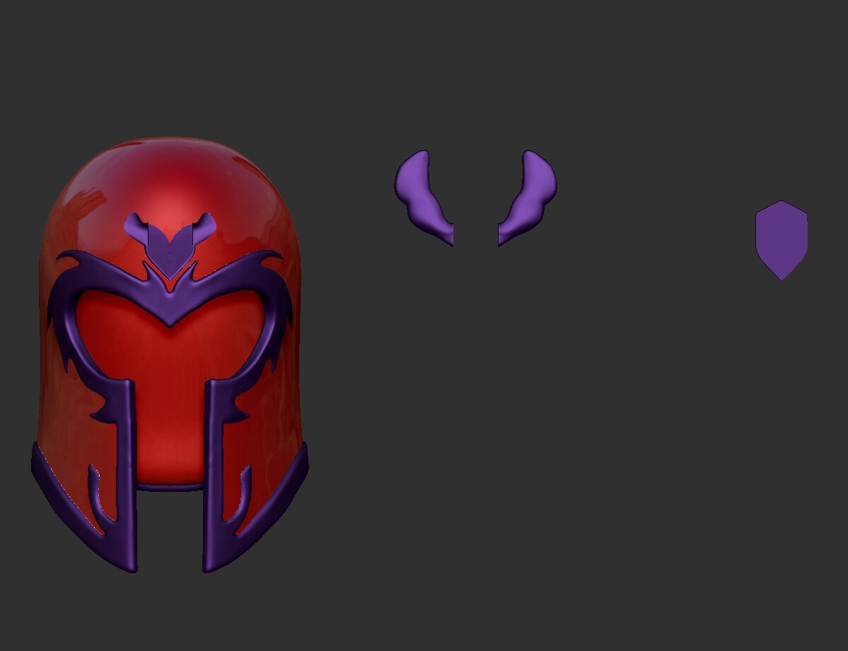 ArtStation - Magneto Classic Helmet Fanart for 3d Printing | Resources