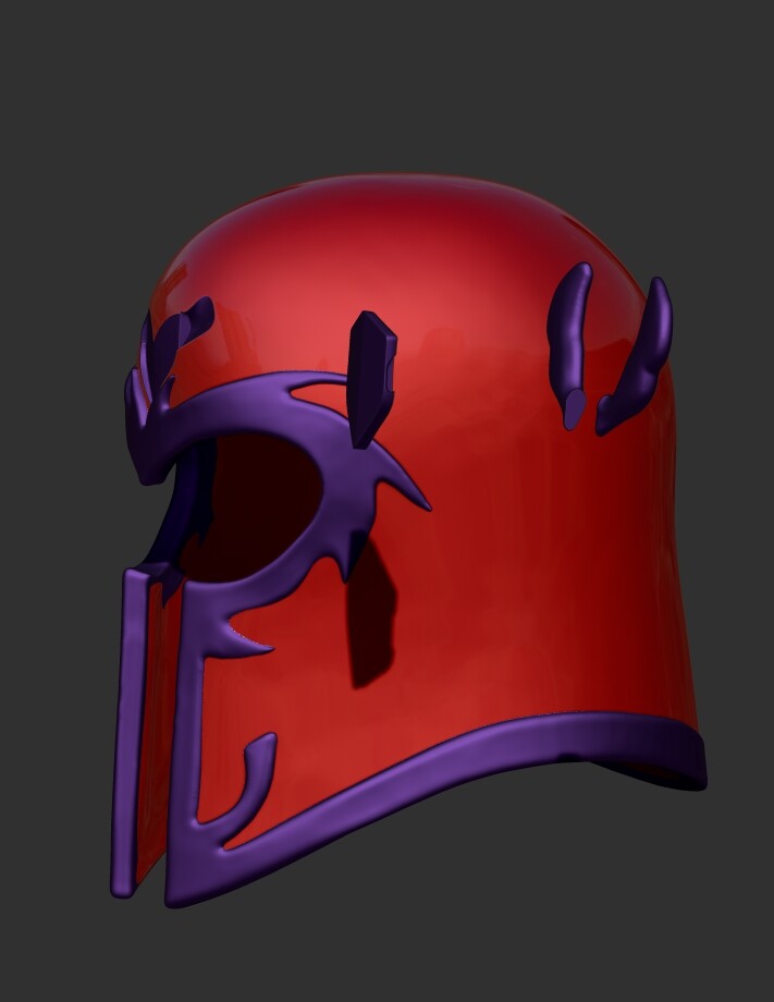 ArtStation - Magneto Classic Helmet Fanart for 3d Printing | Resources