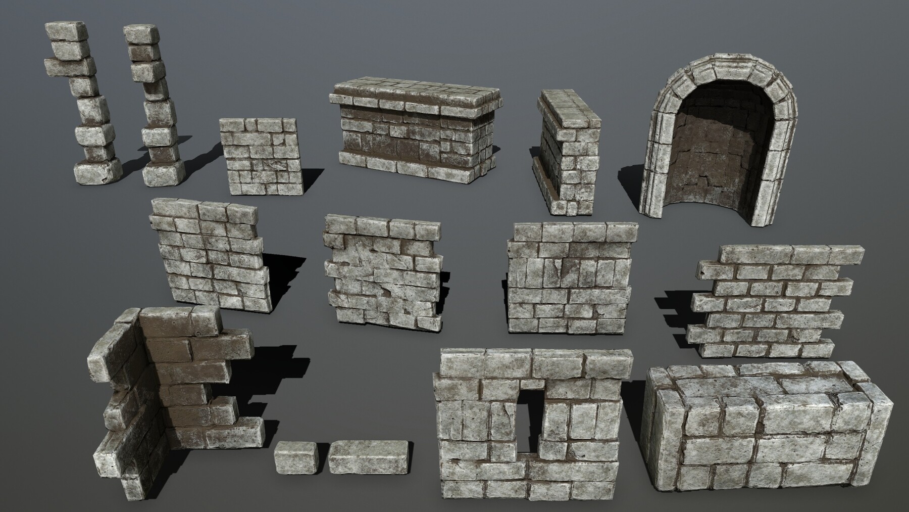 ArtStation - ruin set | Game Assets