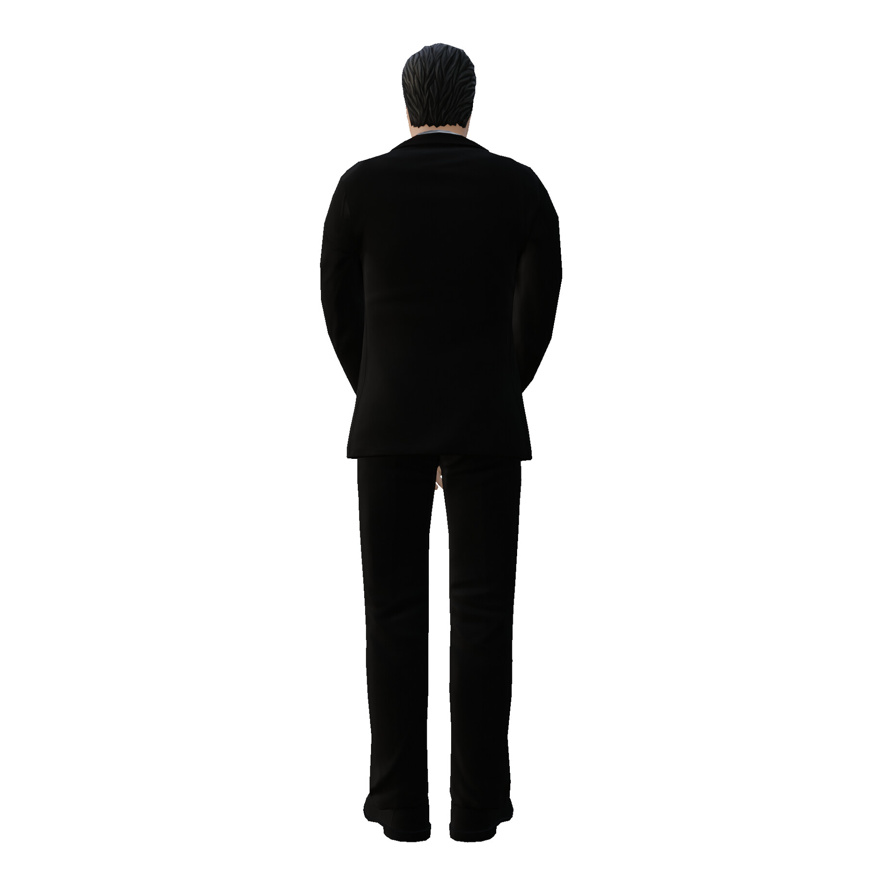 ArtStation - Man and a woman in black costume low poly PBR textures ...