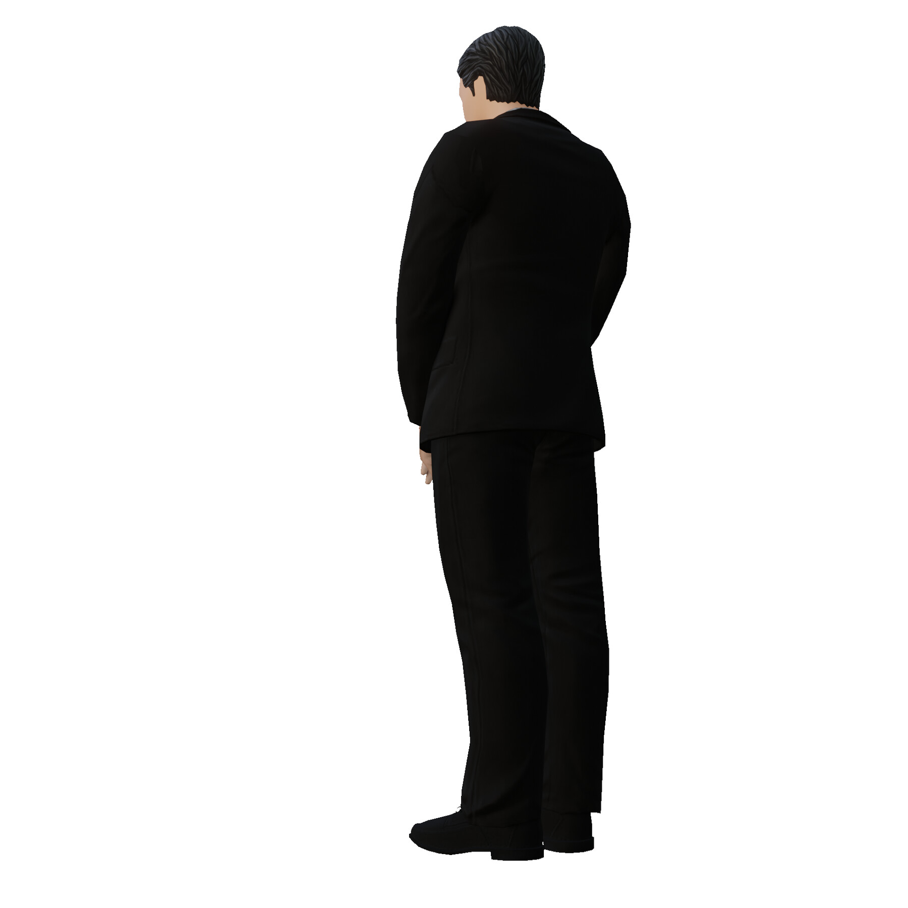 ArtStation - Man and a woman in black costume low poly PBR textures ...