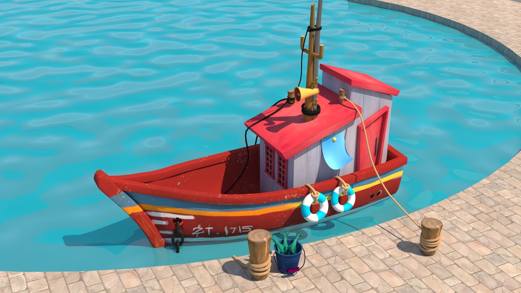 ArtStation - boat stylized 3d | Game Assets