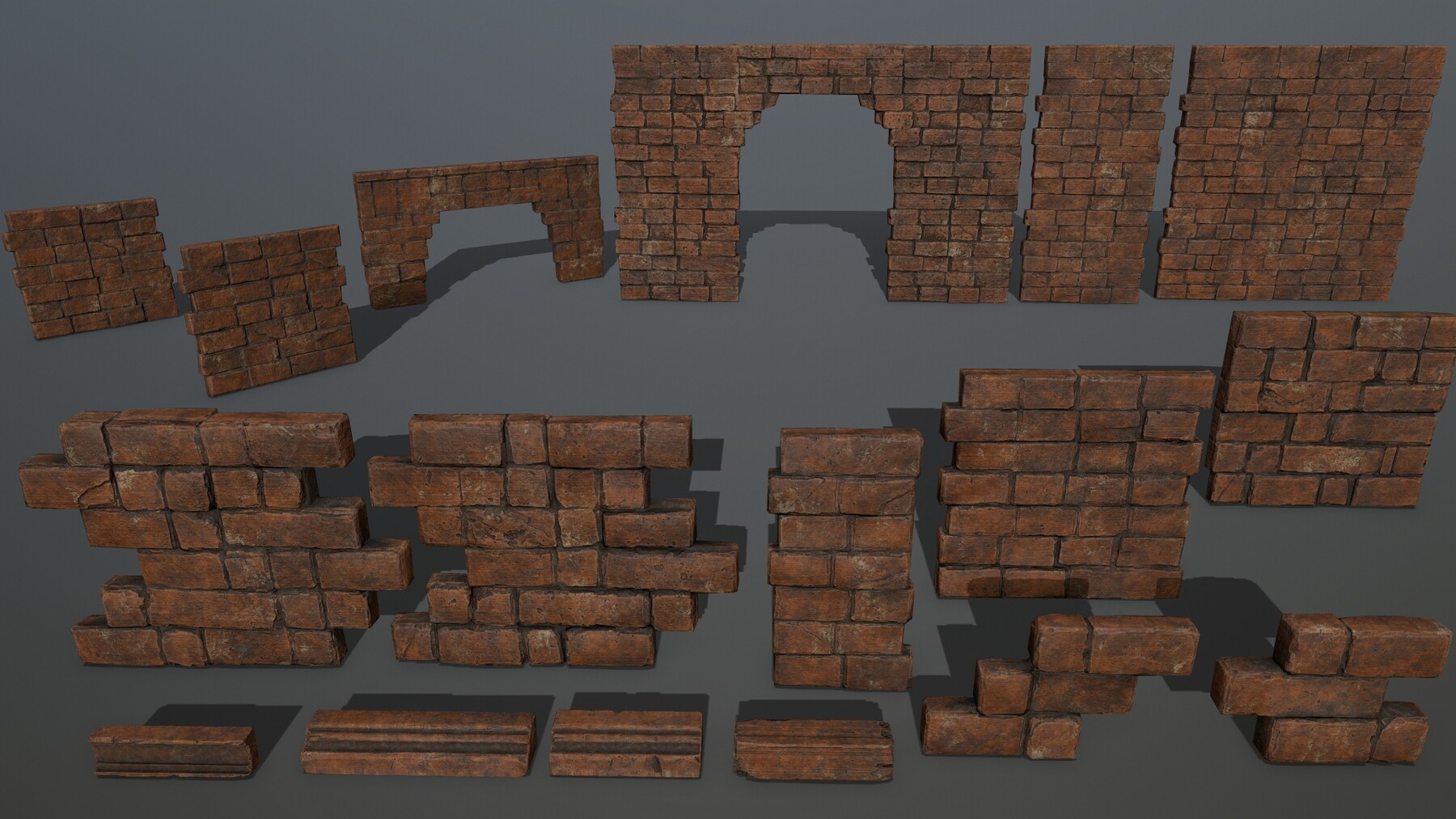 ArtStation - ruin set | Game Assets