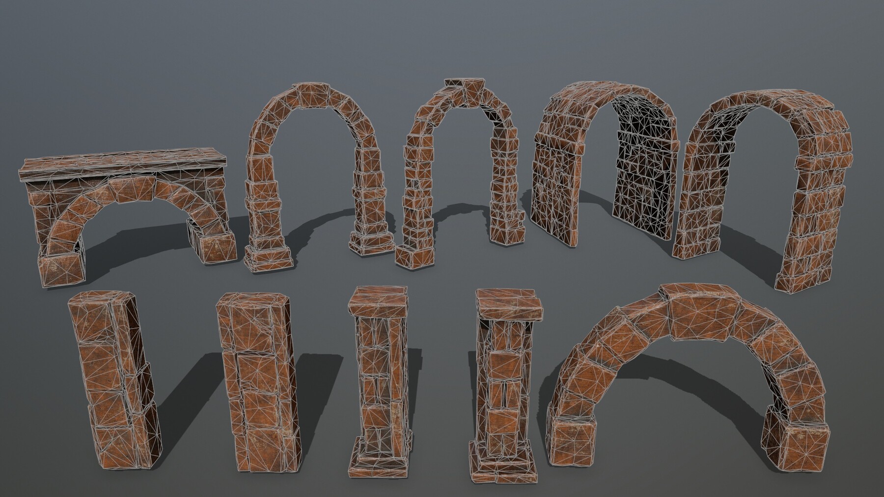 ArtStation - ruin set | Game Assets