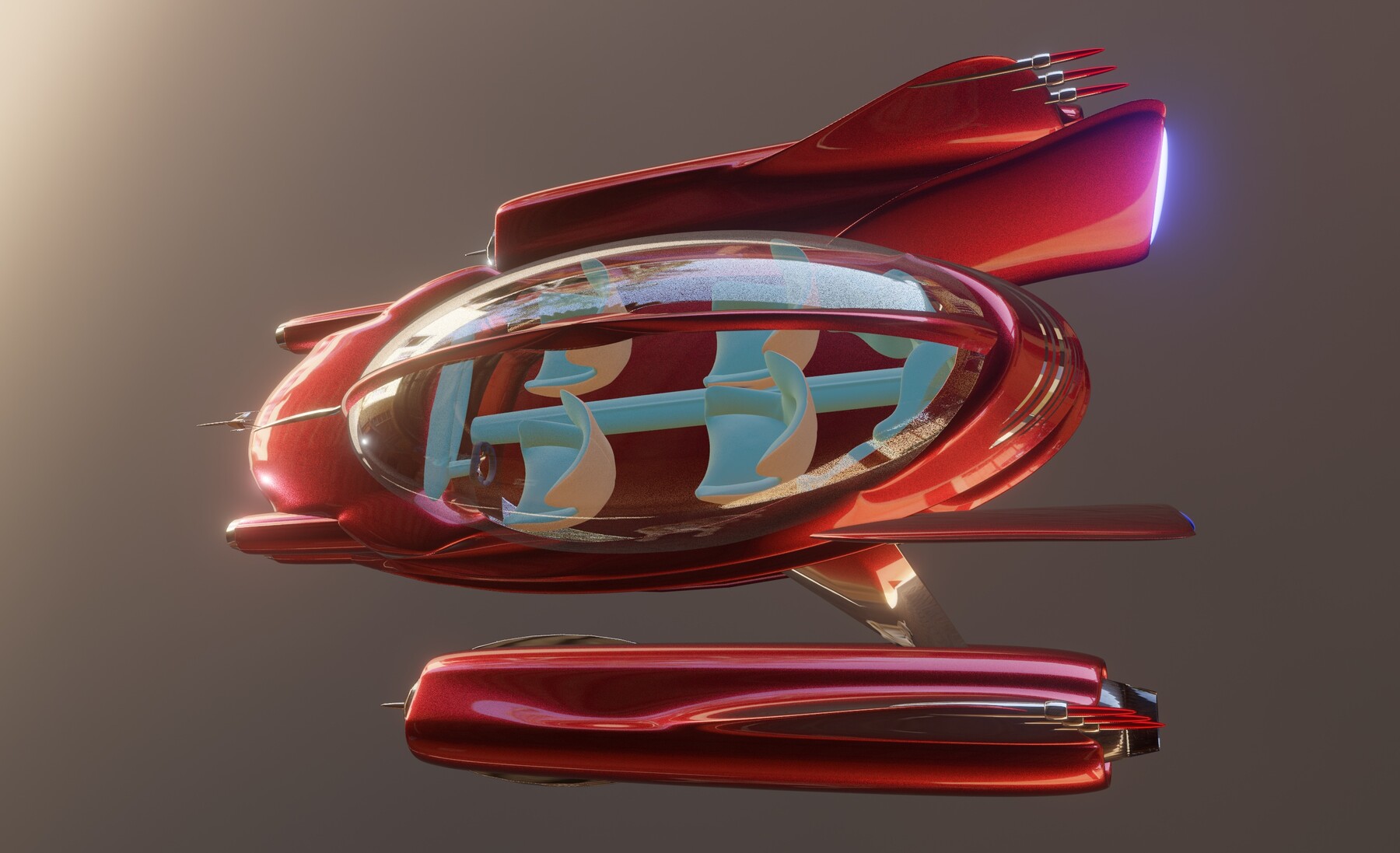 ArtStation - RETROFUTURISTIC FLYING CAR | Artworks