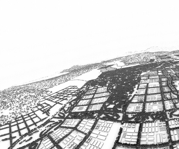 ArtStation - Urban Planning - Large City Aerial View 05 | Resources