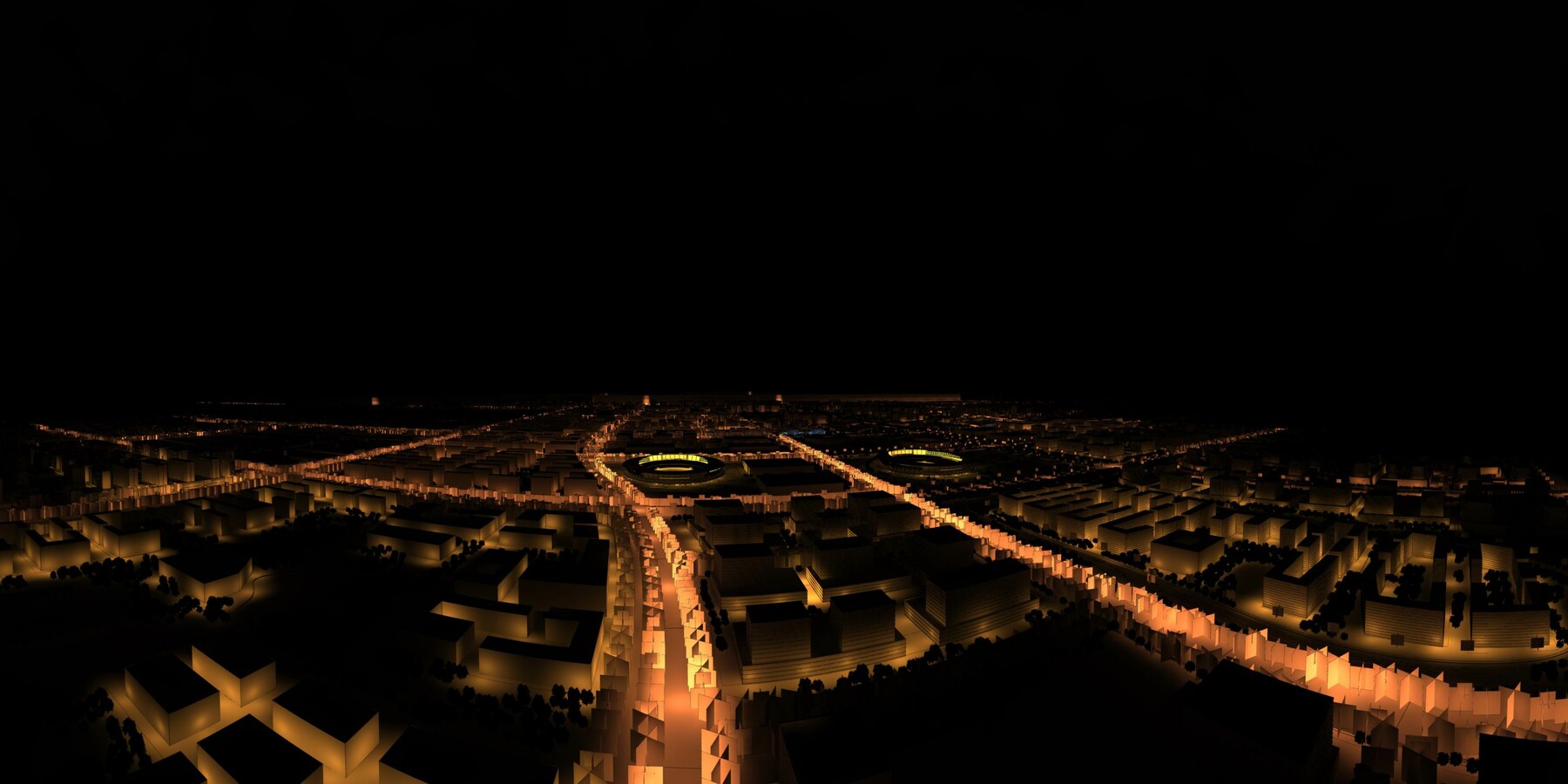 ArtStation - Urban Planning - Large City Night 01 | Resources