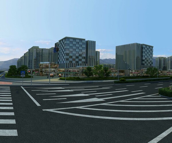 ArtStation - Urban Planning - Large Community Road | Resources