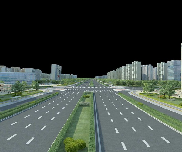 ArtStation - Urban Planning - Large Community Road 02 | Resources