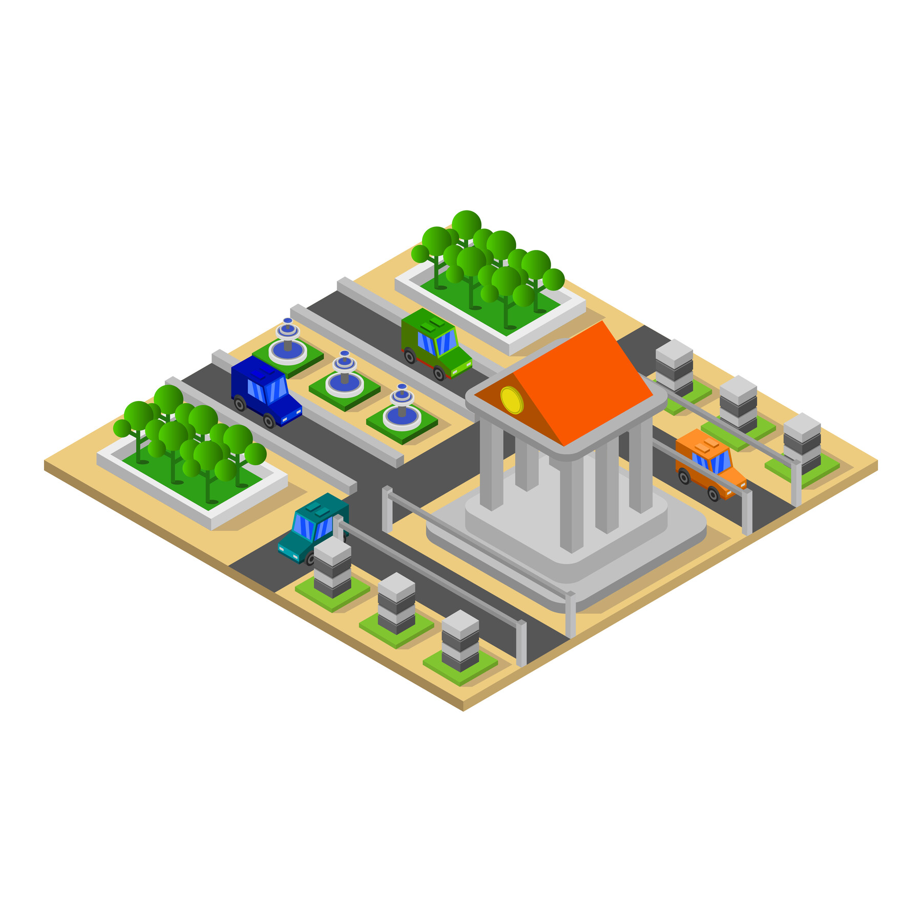 ArtStation - Isometric bank | Artworks