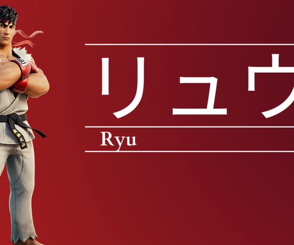 ArtStation - Ryu Wallpaper (with red background) | Artworks