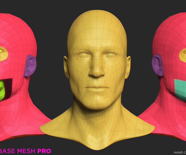 ArtStation - FREE Male Head Base Mesh Pro | Resources