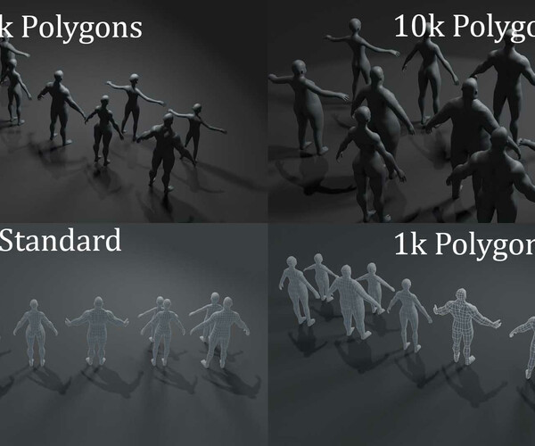 ArtStation - Human Body Base Mesh 40 Models Pack | Resources