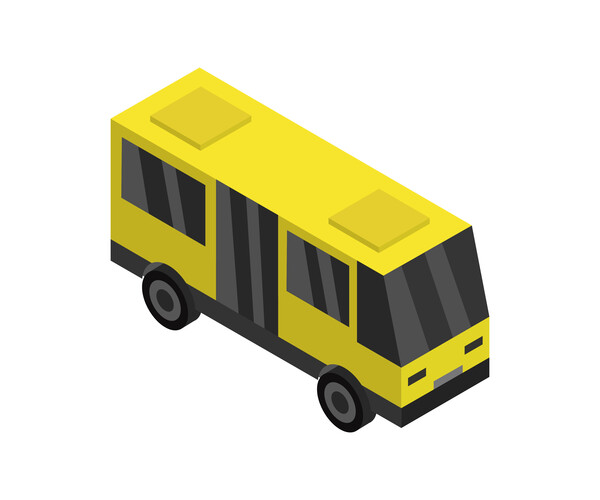 ArtStation - Isometric school bus | Artworks