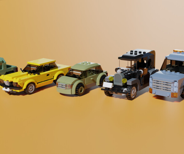 ArtStation - LEGO car traffic pack | Resources