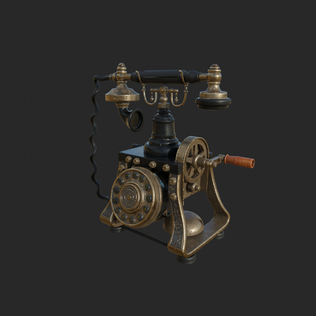 ArtStation - Vintage Phone 3D Asset Inorganic Modeling | Game Assets