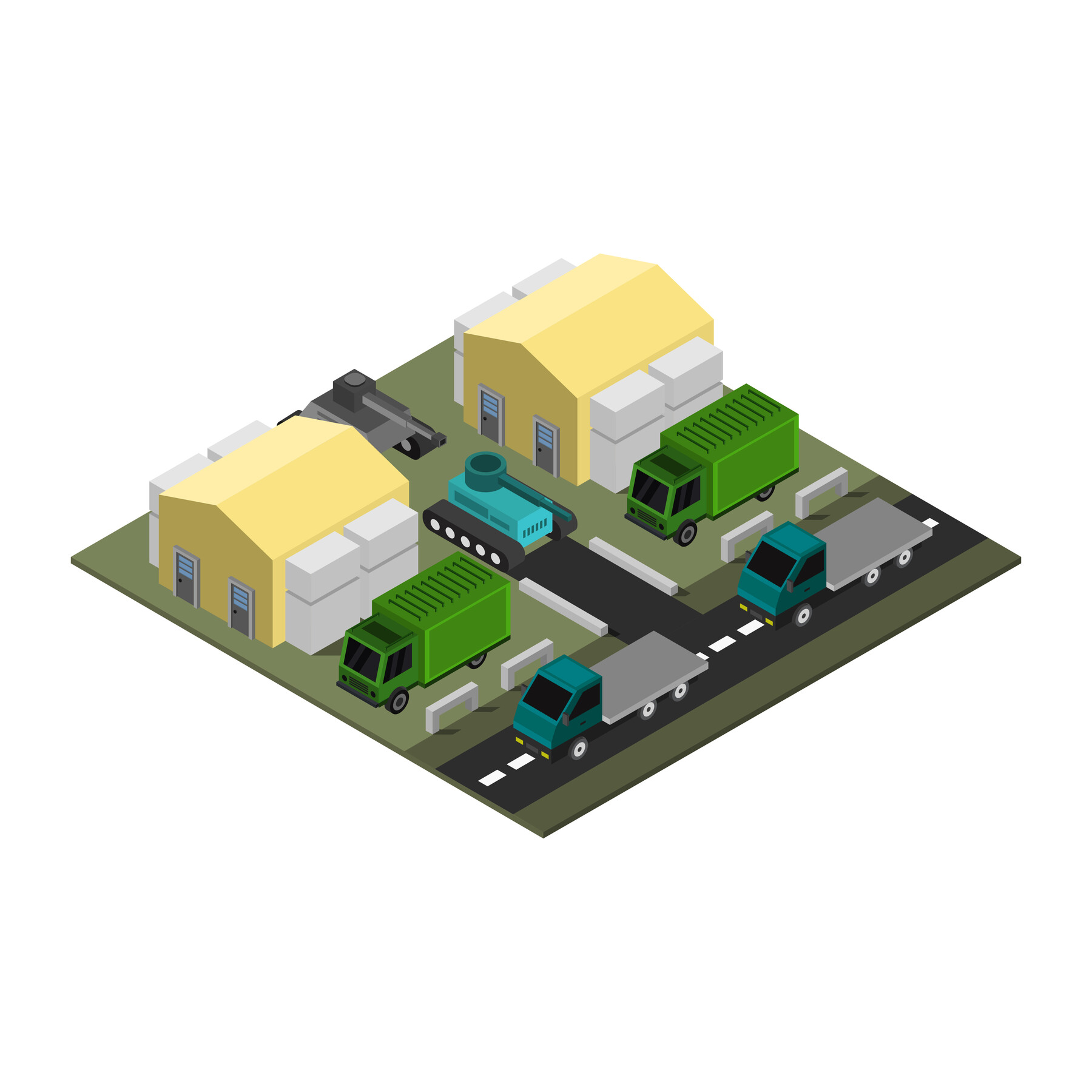 ArtStation - Isometric military barracks | Artworks
