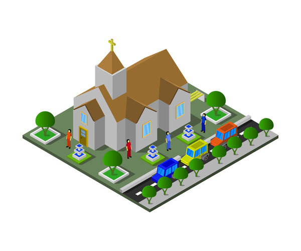 ArtStation - Isometric church | Artworks