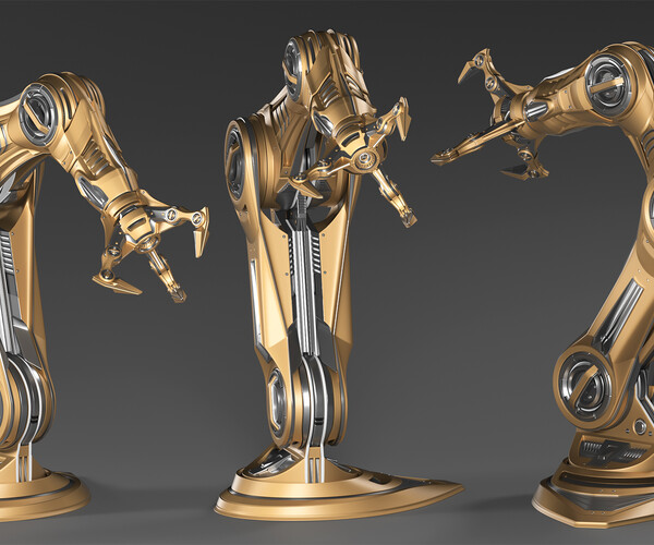 ArtStation - Robotic Arm Rigged 3d Model | Resources