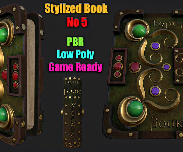 ArtStation - Stylized Books Pack Vol 1 | Game Assets