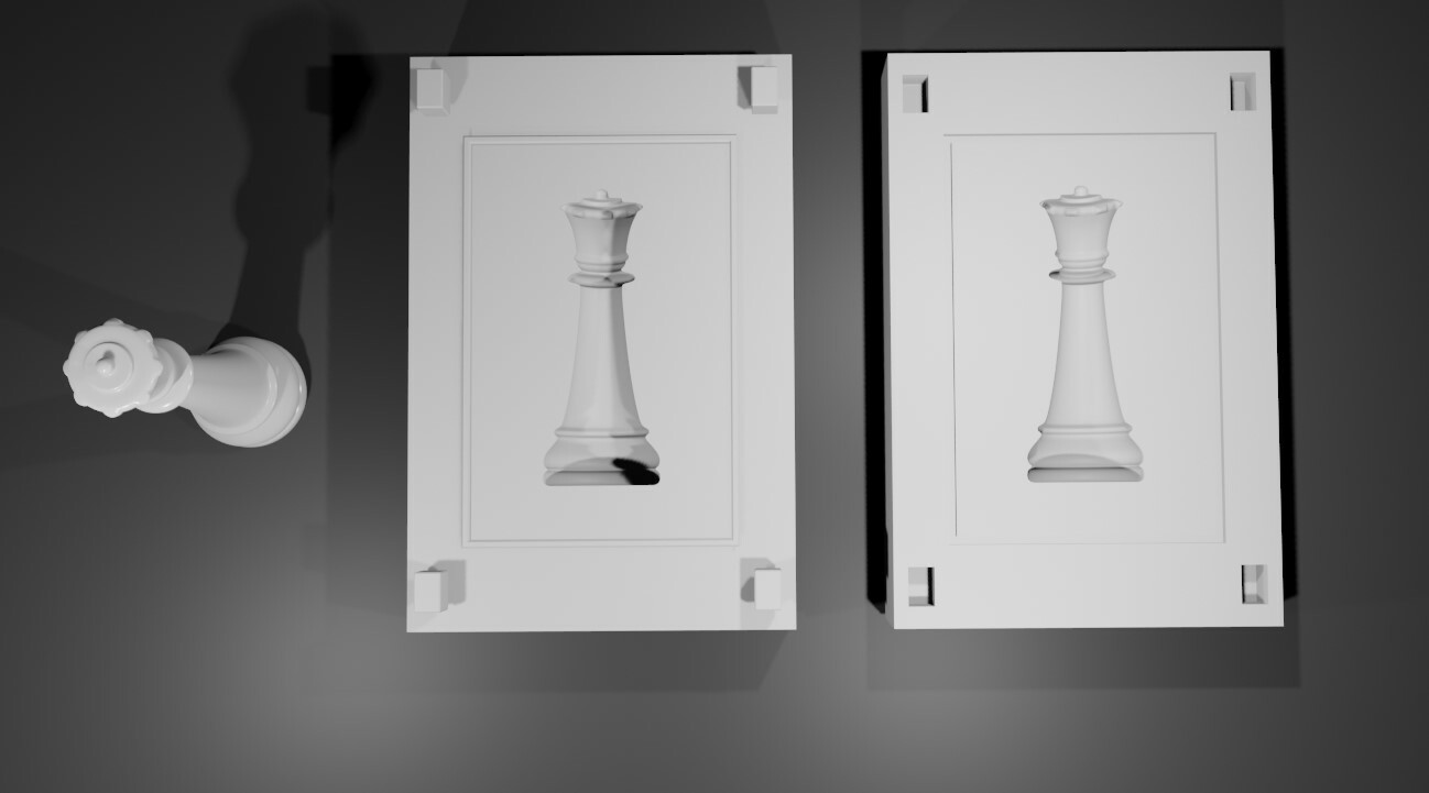 ArtStation - Mold for Queen - Chess Game - Form - Xadrez Molde Forma 3D ...