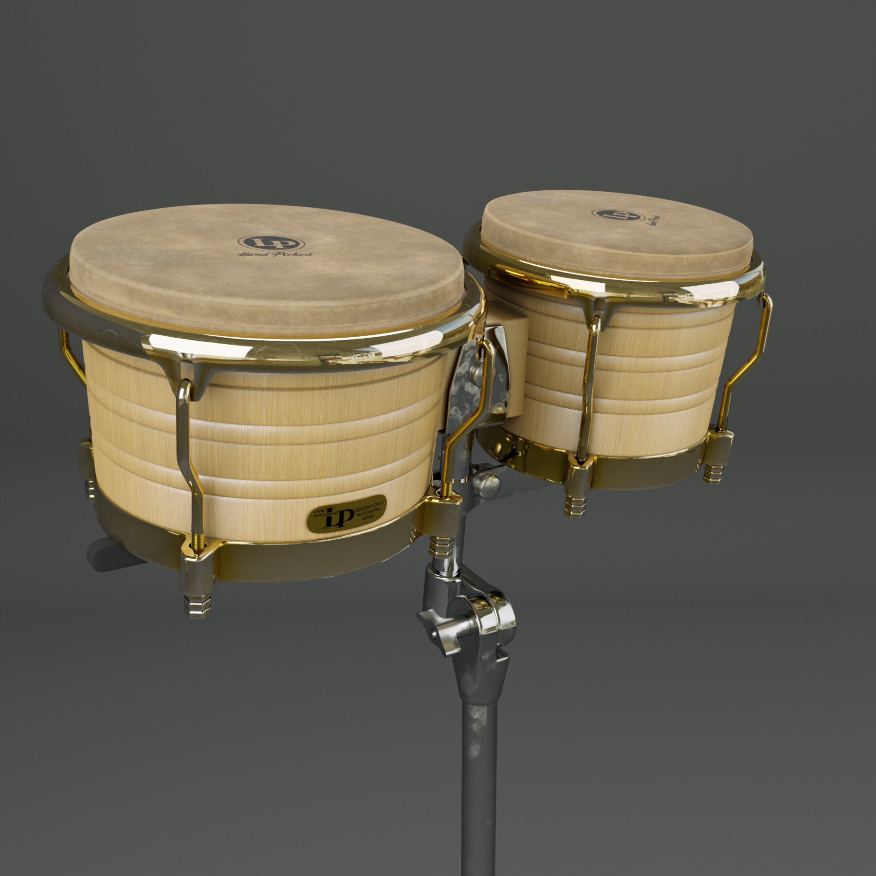 ArtStation - Bongos percussion high-poly PBR 3D model | Resources