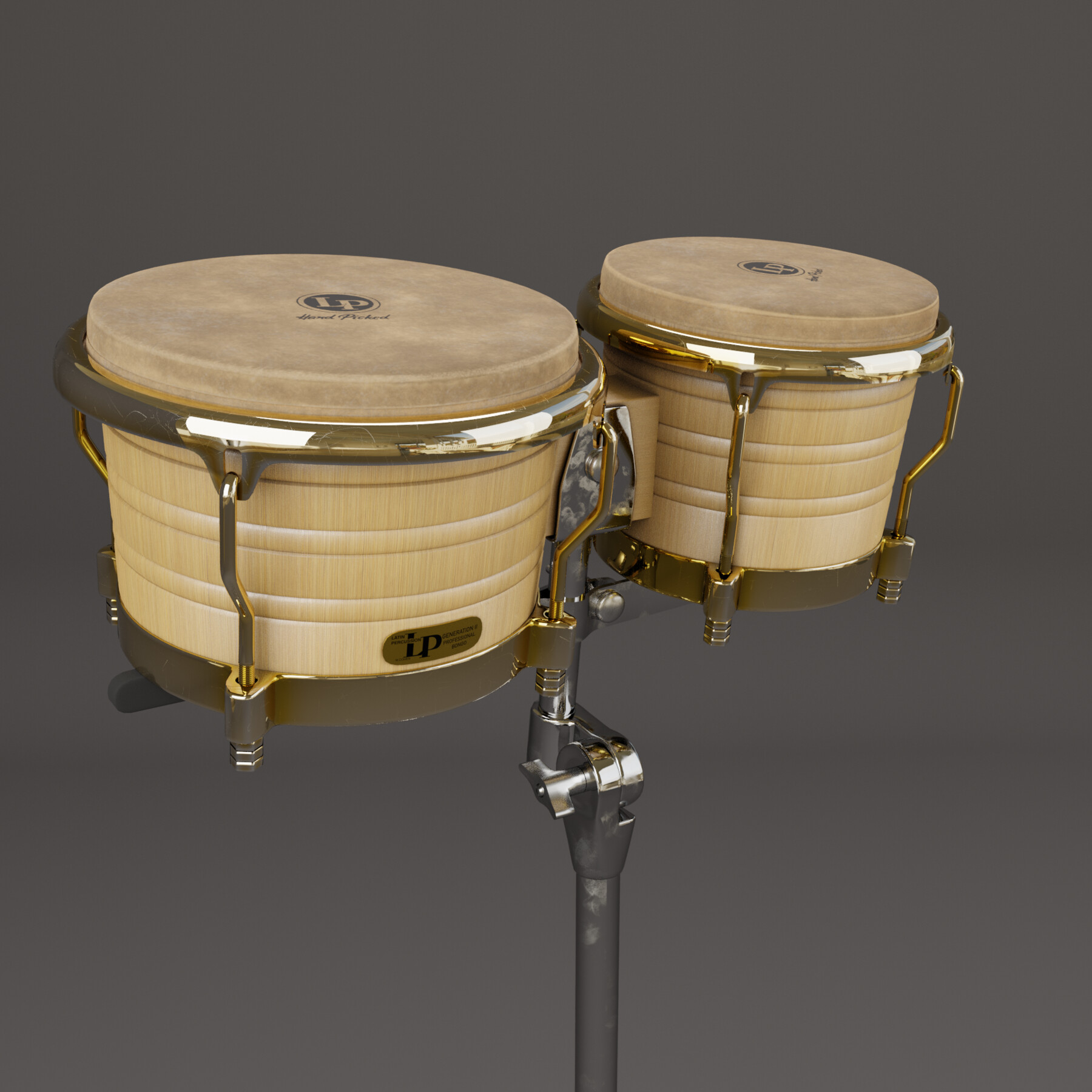 ArtStation - Bongos percussion high-poly PBR 3D model | Resources