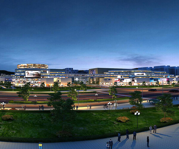 ArtStation - Senior shopping mall night view | Resources